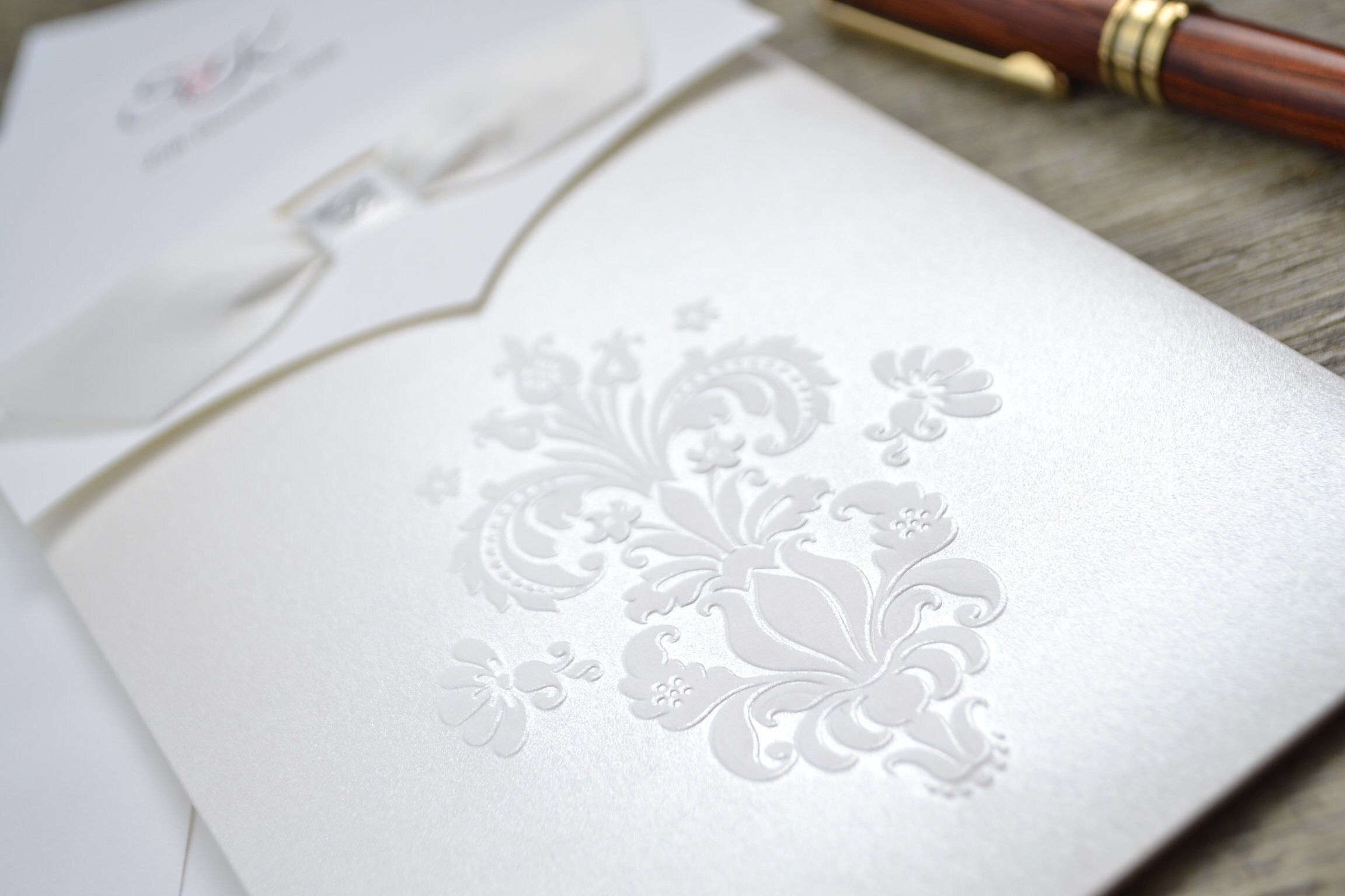 Elegant Invitation, Wedding Invitation, Embossed Invitation, Invitation ...