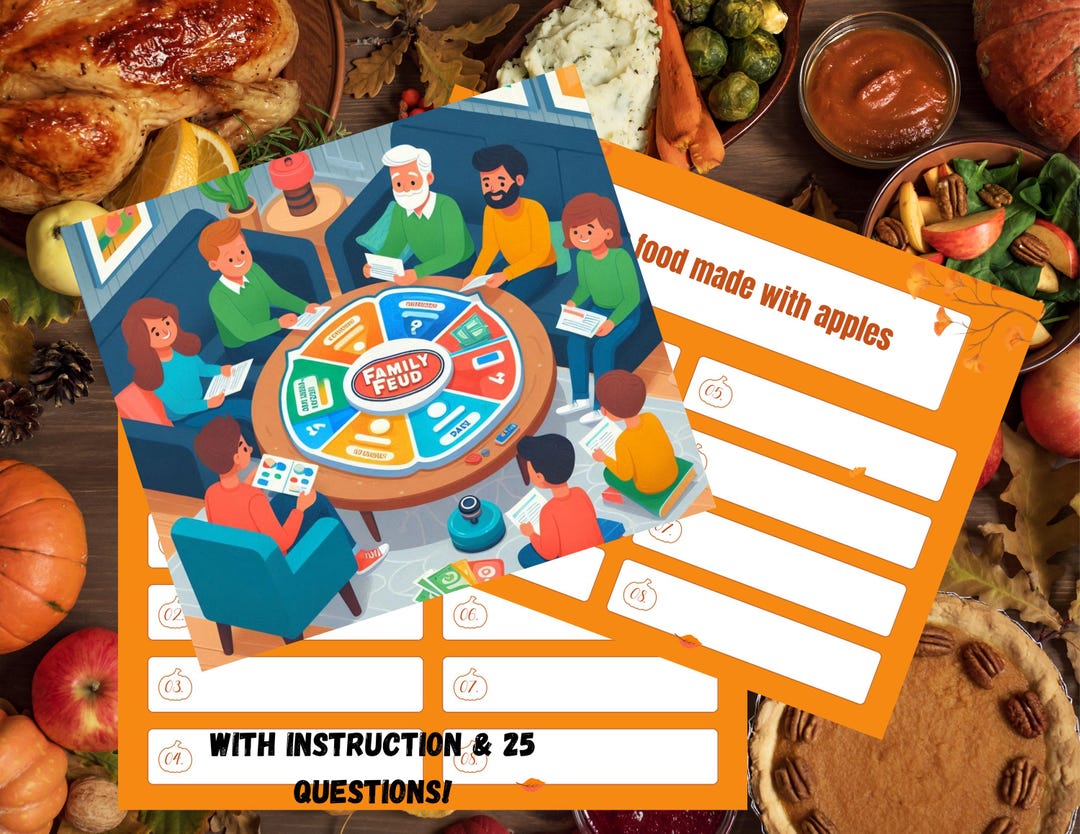 Thanksgiving Family Feud Game - Etsy