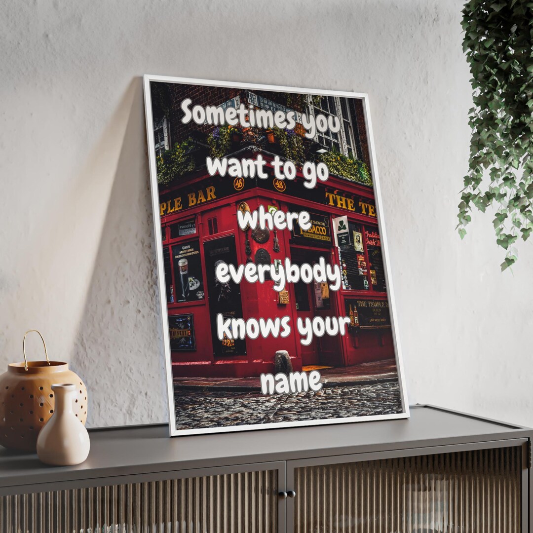 1982 Quote Wall Art - Where Everybody Knows Your Name - Etsy