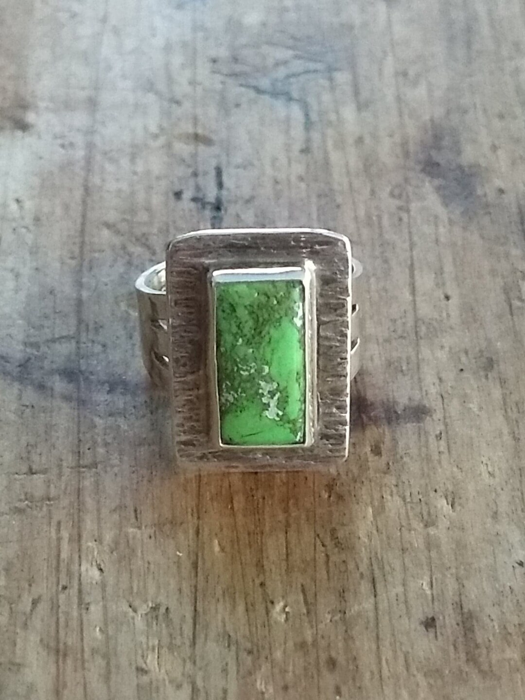 Rectangle Gaspeite Ring - Etsy