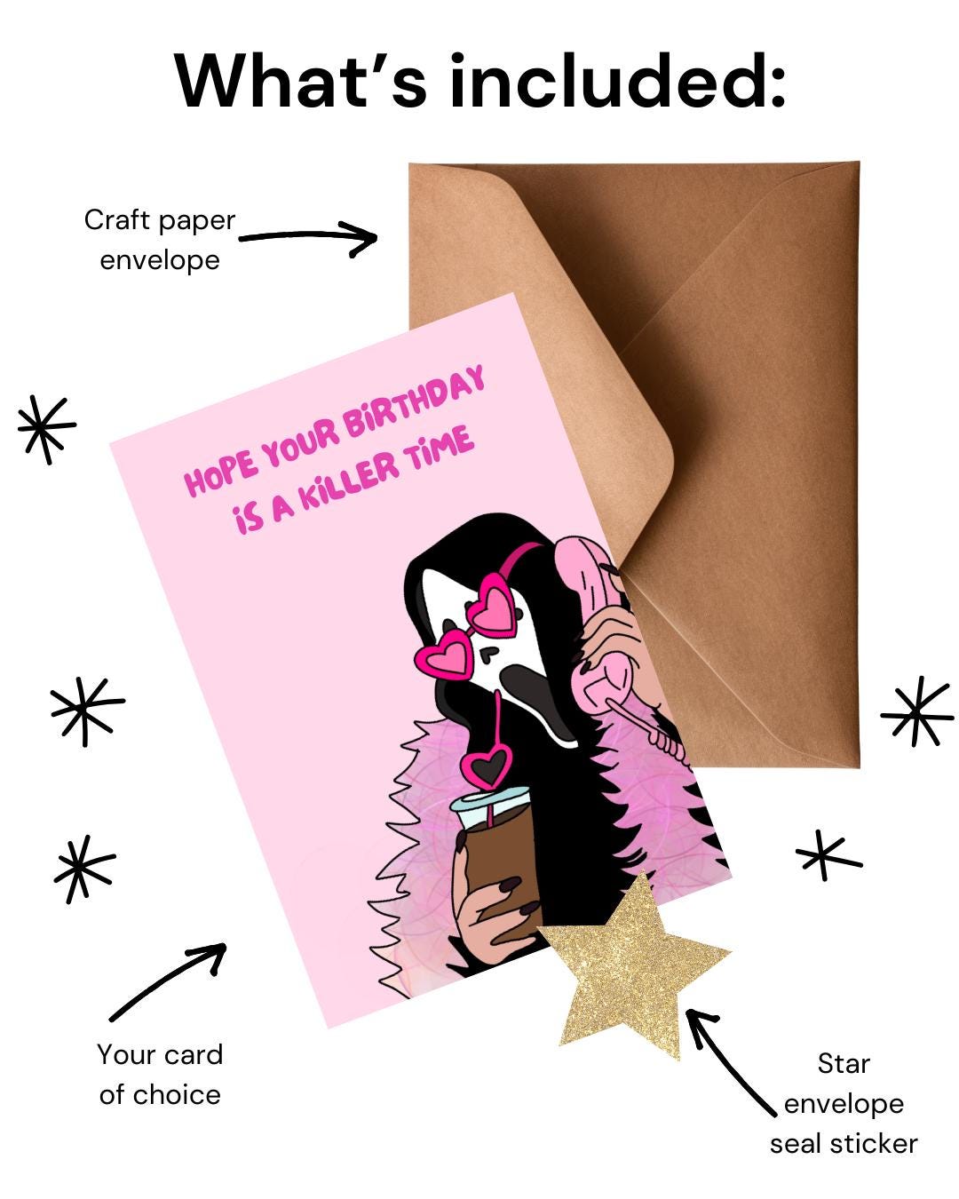 Handmade Horror Greeting Card | Customizable & Eco-friendly | Unique ...