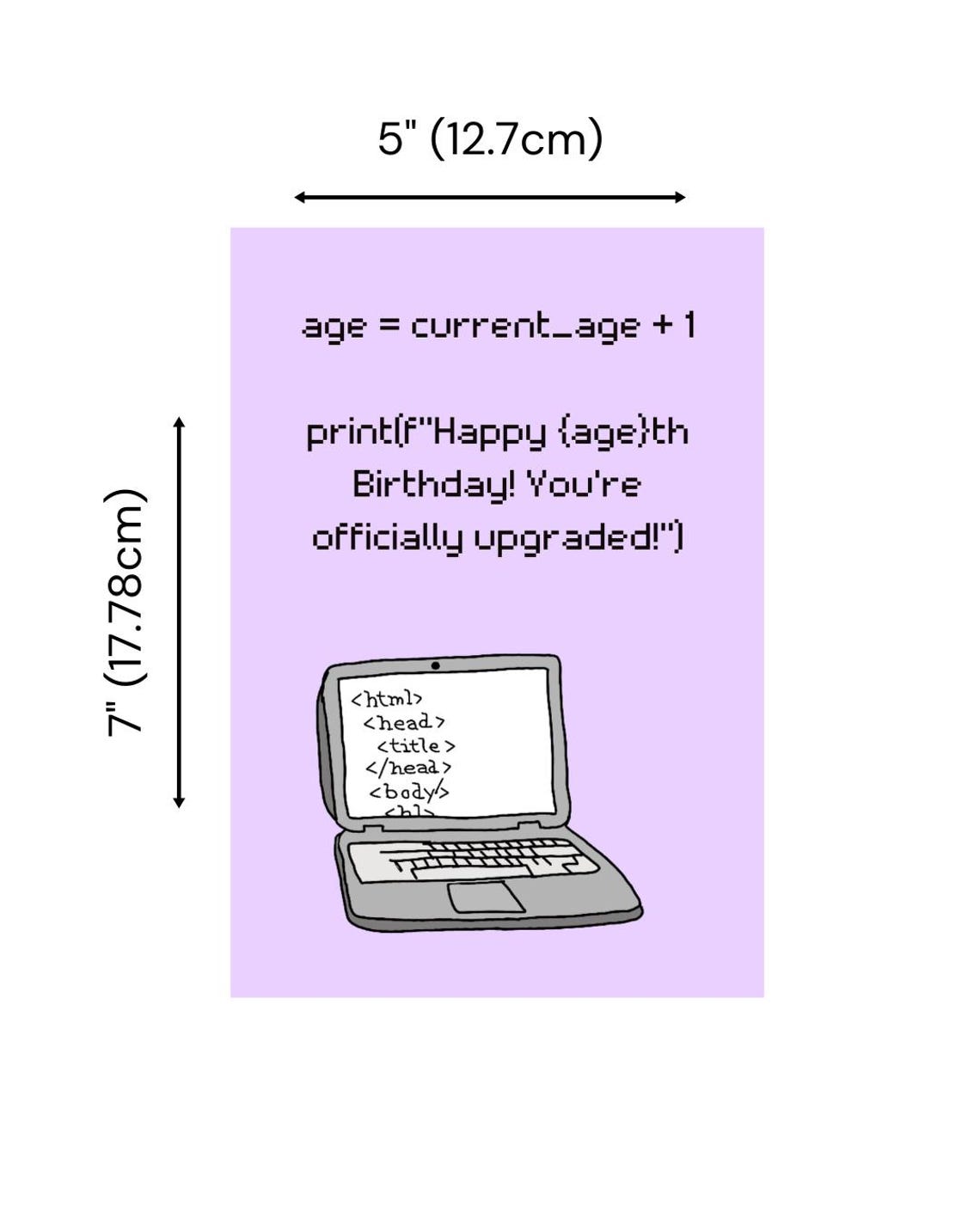 Handmade Coding Greeting Card | Customizable & Eco-friendly | Unique ...