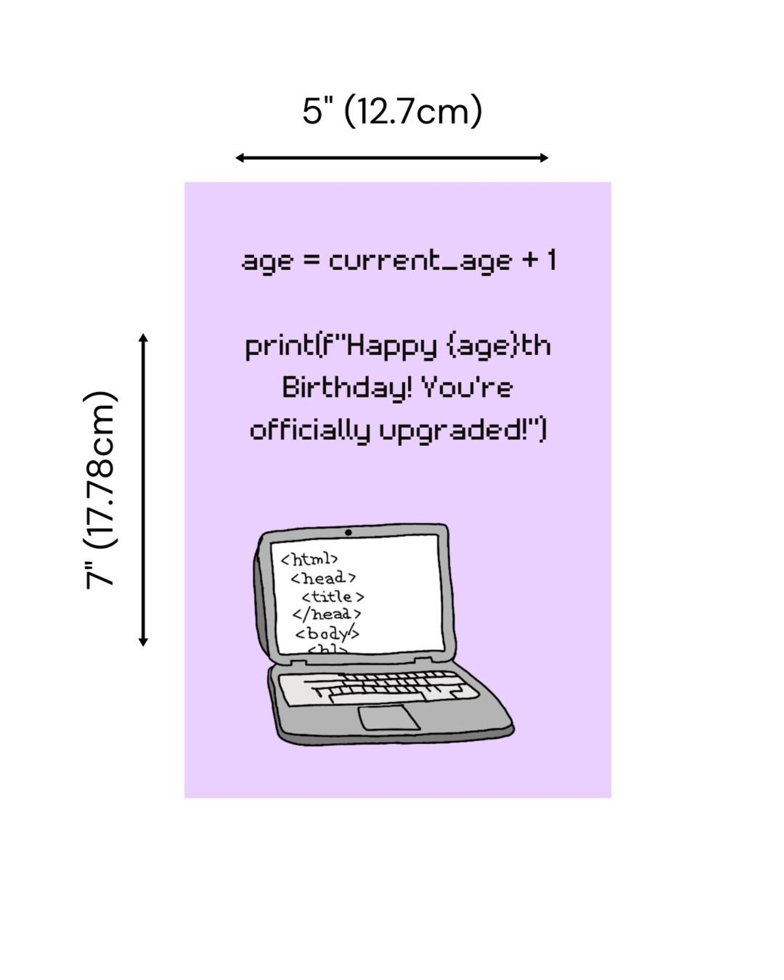 Handmade Coding Greeting Card | Customizable & Eco-friendly | Unique ...