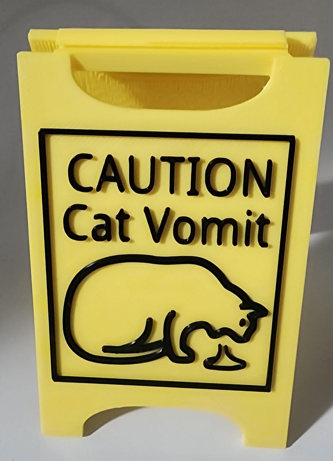 Caution Cat Vomit Sign - Funny Pet Owner Gift (4 Inch) - Etsy