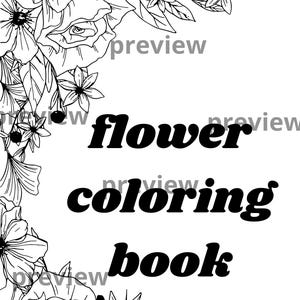 Flower Coloring Book (25pages) - Etsy