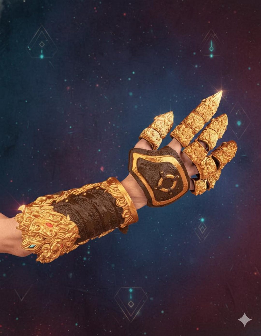 3D Printed Mystic Roar Gauntlet & Vambrace Set: Fantasy Cosplay Armor ...
