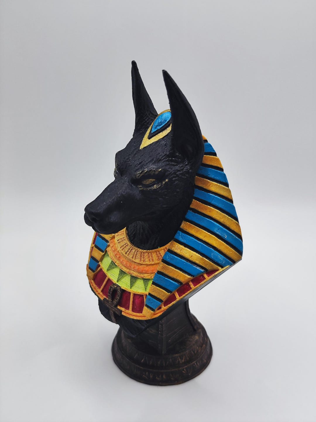 Anubis Bust Original Colors / 3D Printed Model / Egyptian God / Home ...