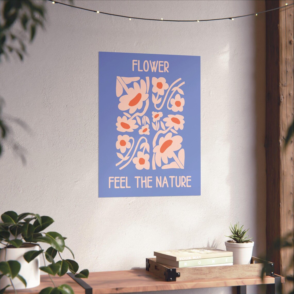 Retro Flower Art Print Digital Download Poster - Etsy