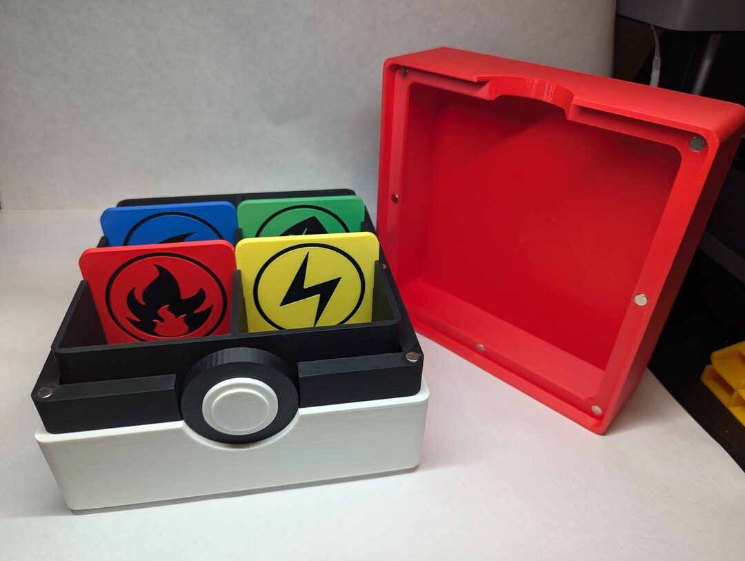 Pokebox Pokeball Themed Deck Box Card Storage - Etsy