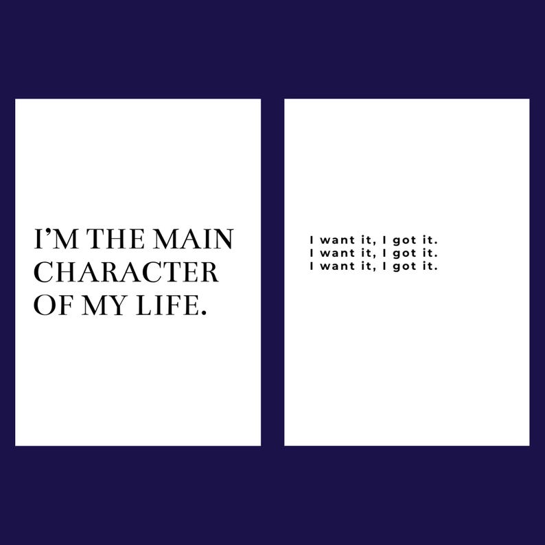 10 Affirmation Posters | Printable Wall Art Pack A4 | Positive Quotes ...
