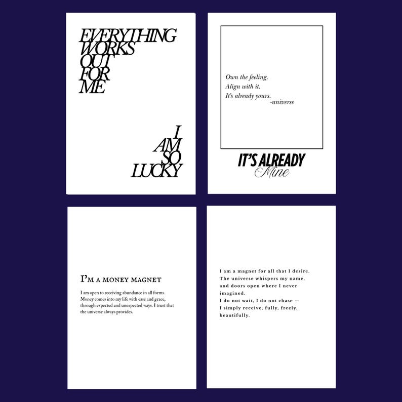 10 Affirmation Posters | Printable Wall Art Pack A4 | Positive Quotes ...