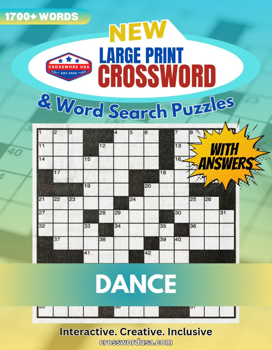 Dance Crossword Puzzle Book | Large Print | Dance Styles & History - Etsy