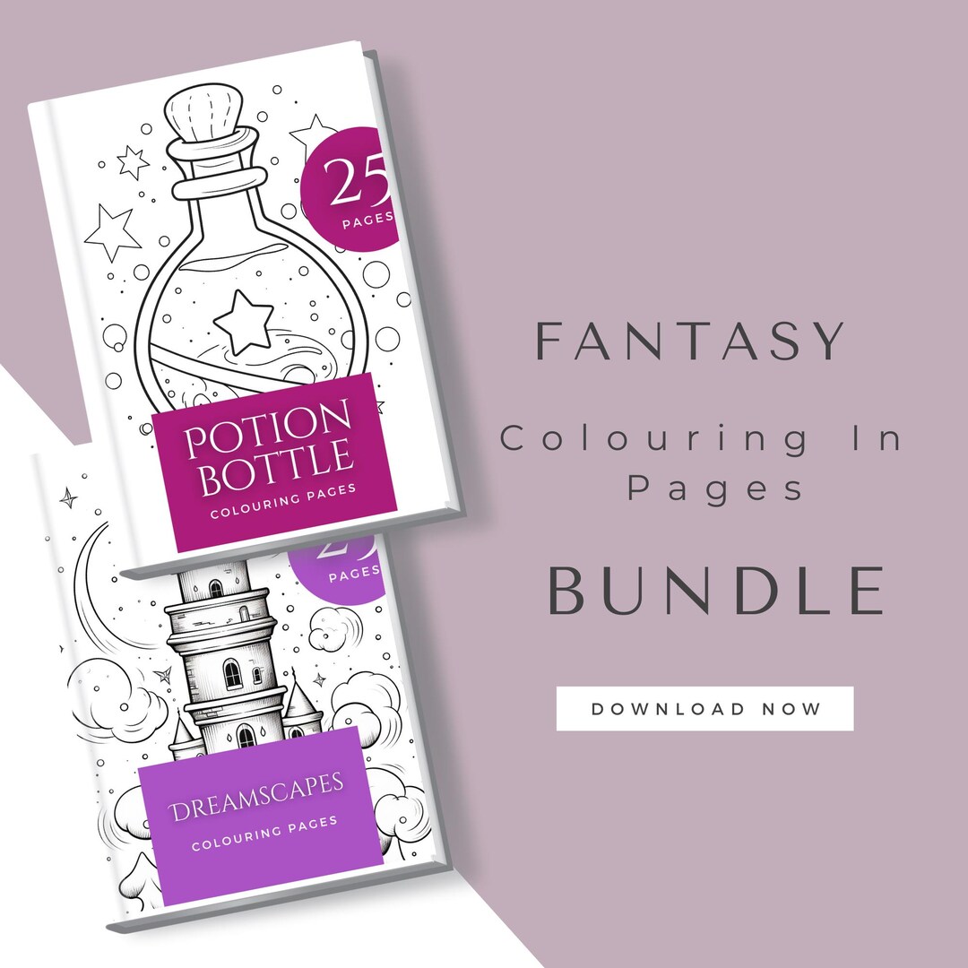 Magical Fantasy Coloring Pages for Adults & Children | Mystical Potion ...