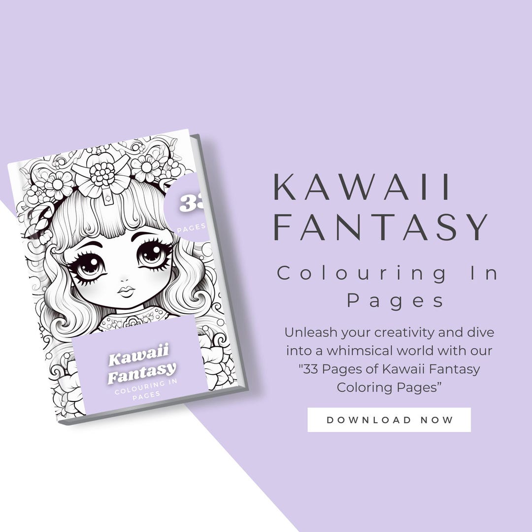 Kawaii Coloring Printable Pages | Kawaii Fantasy Art Colouring Book ...