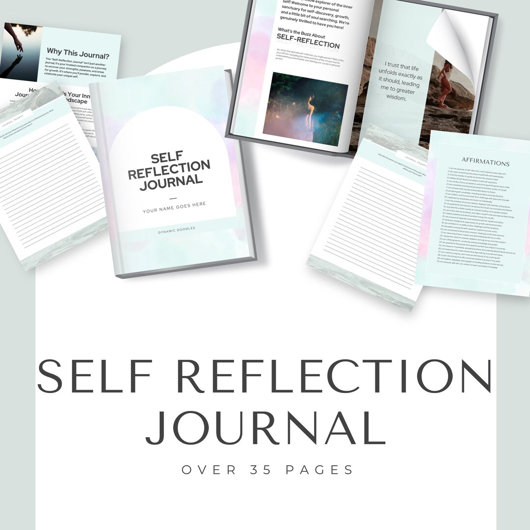 Printable Self Reflection Journal Planner | Daily Self-discovery ...