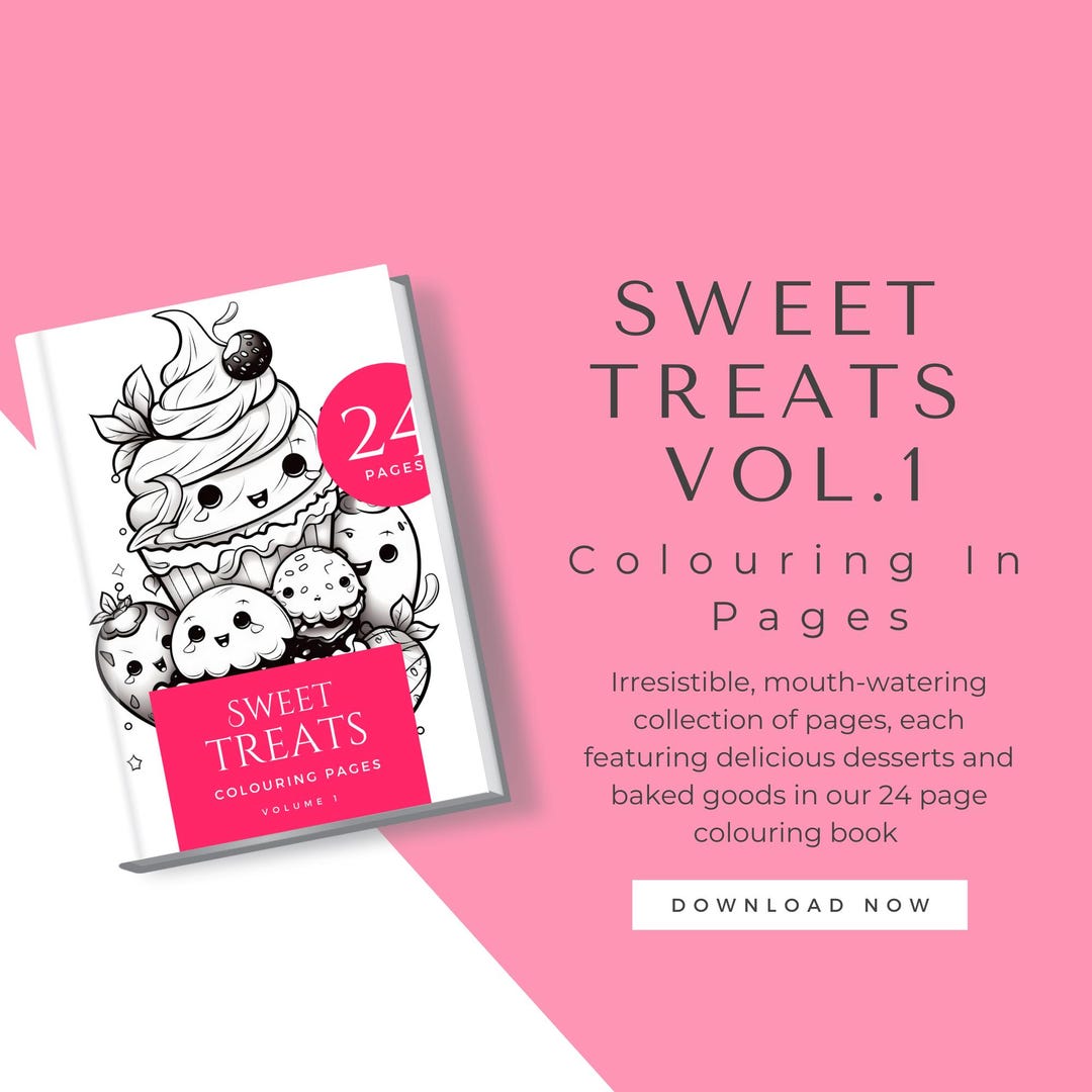 Kawaii Sweet Treats Colouring Pages | Kawaii Food Coloring Book | Cute ...