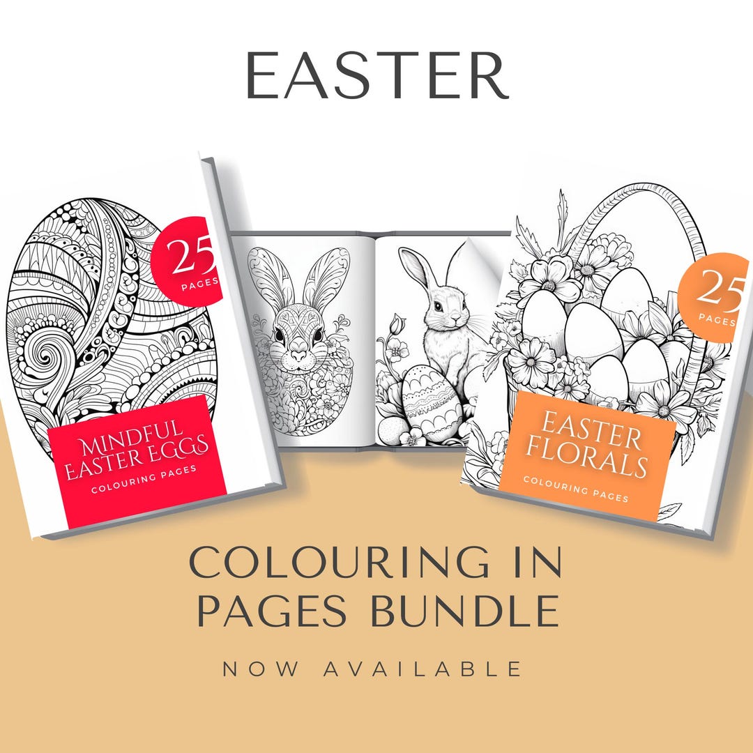 Paquete de libros para colorear de Pascua imprimibles / Páginas para ...