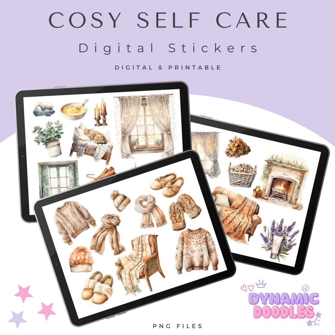 Self Care Clip Art Bundle Set | Self Love Sticker Sheet | Goodnotes ...