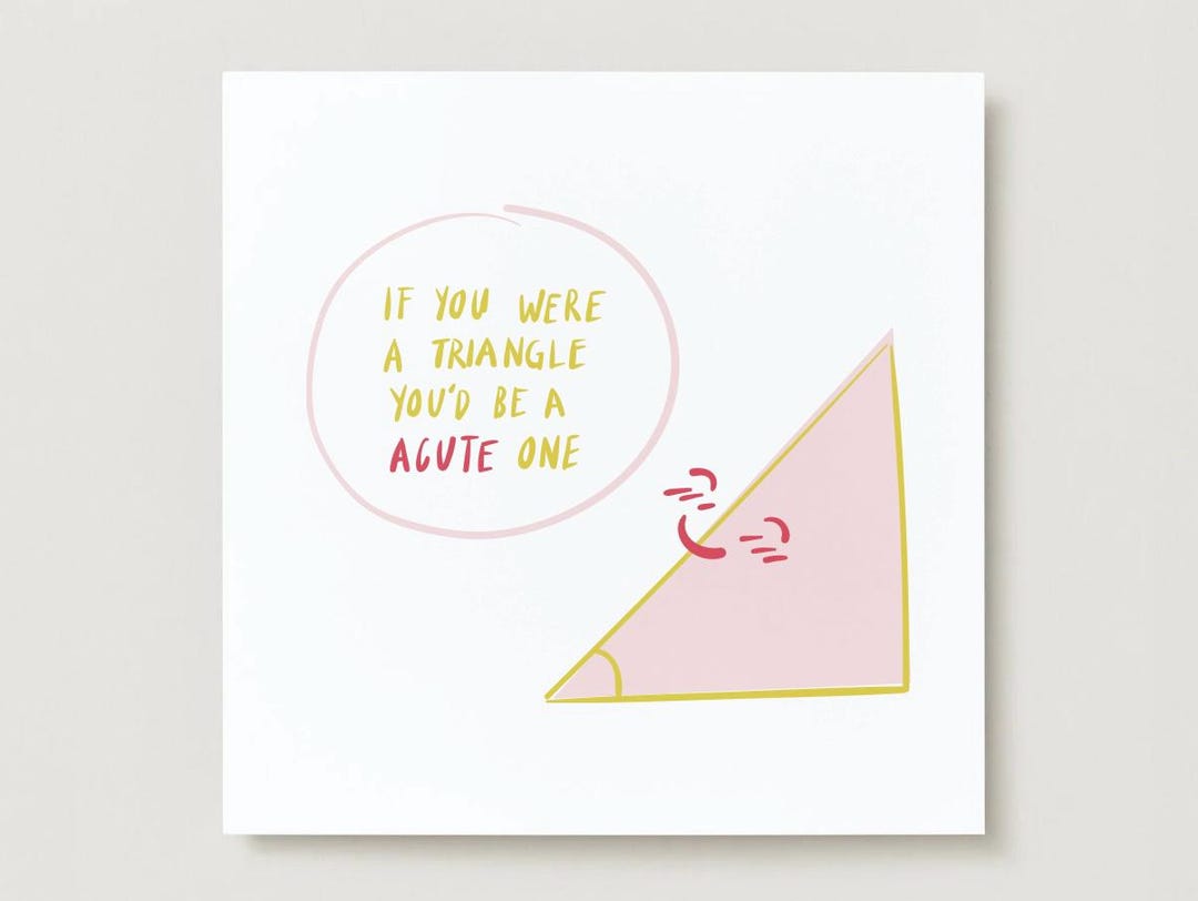 Acute Triangle Card - Etsy
