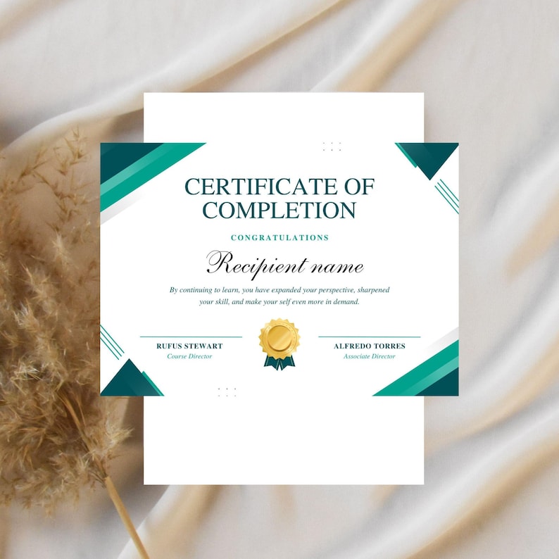 Certificate of Completion/ Certificate Template/canva Certificate ...