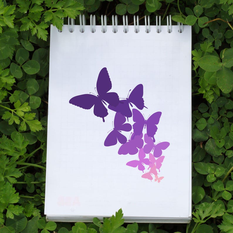 Purple Butterfly Clipart Bundle (PNG, JPG) - Etsy