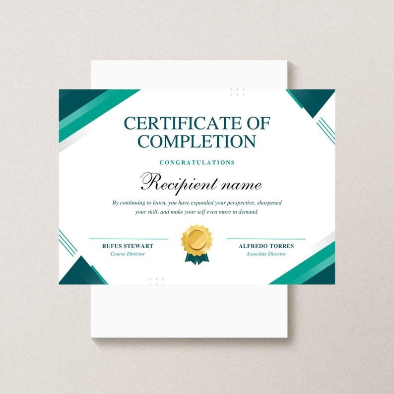 Certificate of Completion/ Certificate Template/canva Certificate ...