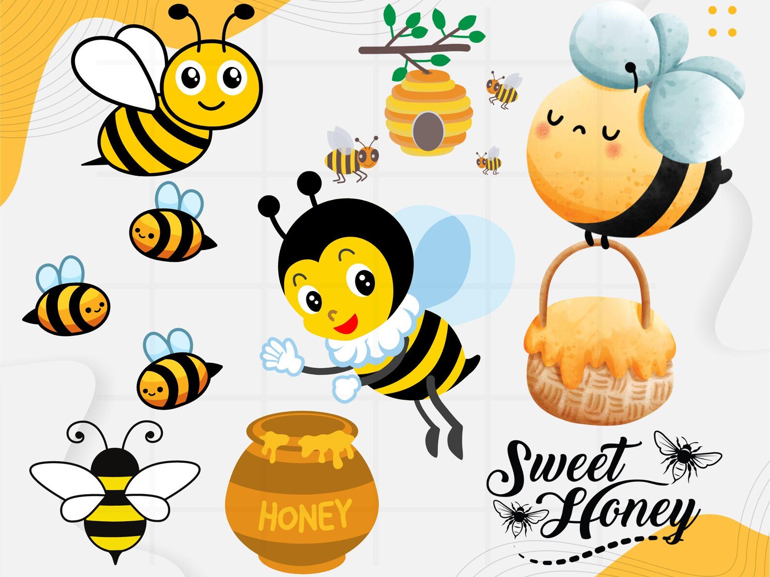 Honey Bee SVG/ Honeybee SVG/ Bee Silhouette Png/honey Bee Clip Art/cute ...