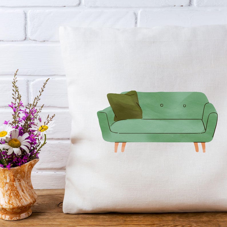 Couch Sofa SVG/ Clip Art Cut File Silhouette/ Furniture Svg/ Home ...