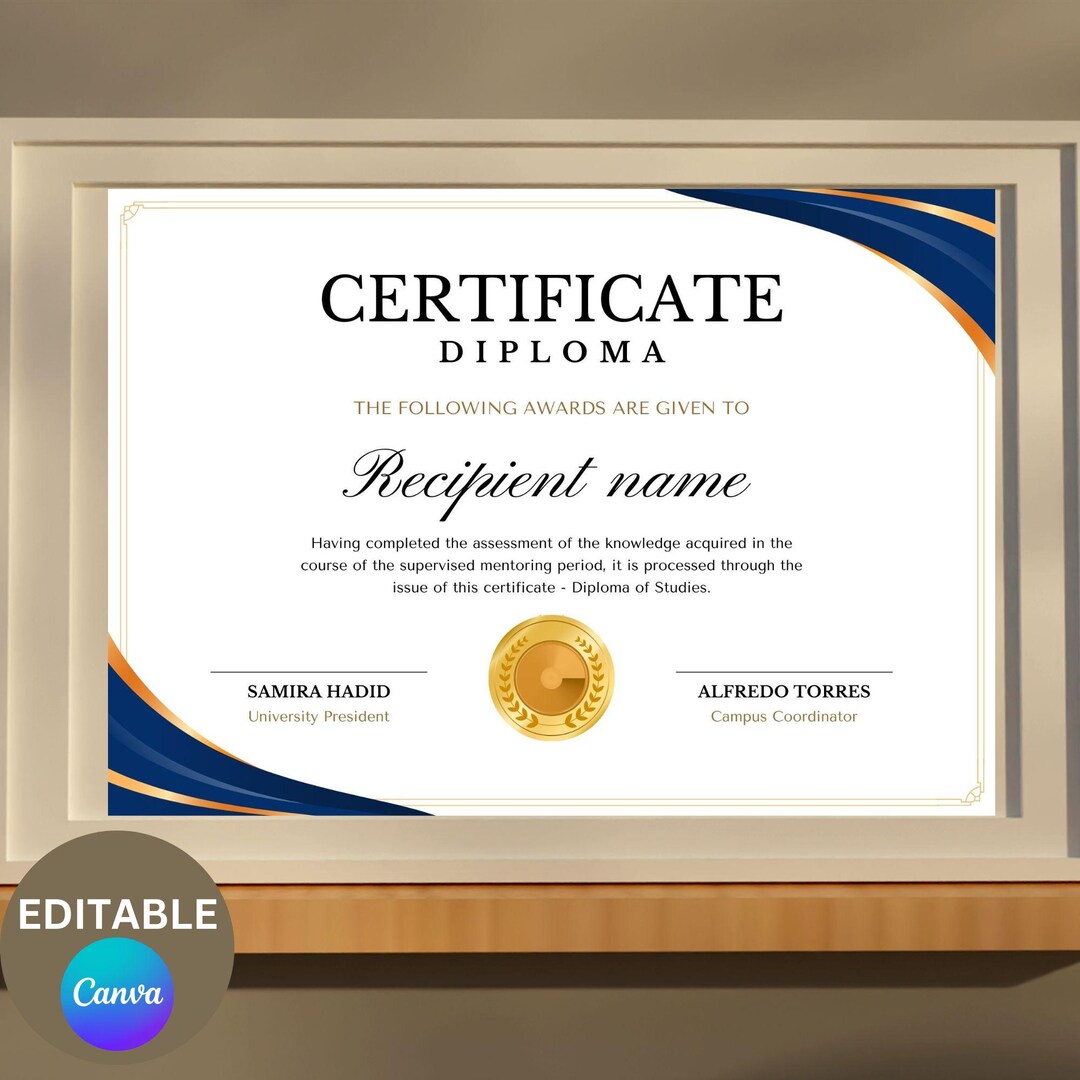 Certificate of Achievement/ Printable Award Certificate /instant ...