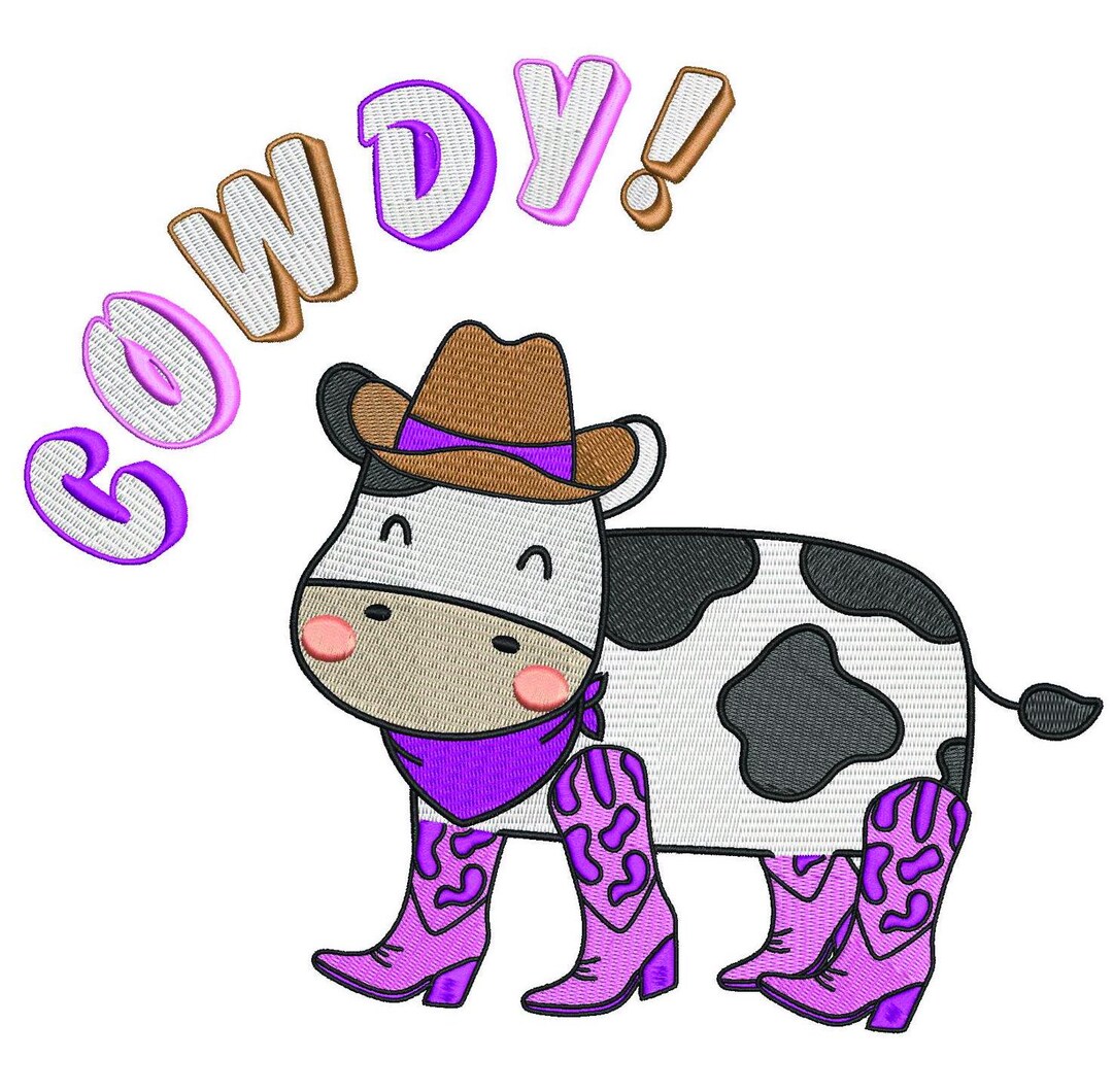 Embroidery Design With Cowgirl Cow, Country Farmhouse Machine ...