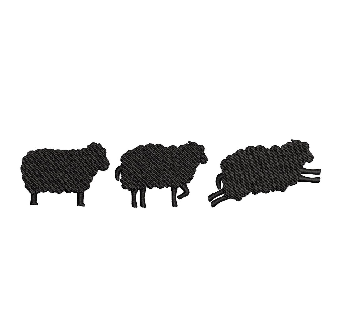 Sheep Embroidery Design Pes Dst Exp Farm Animal Machine Embroidery File ...