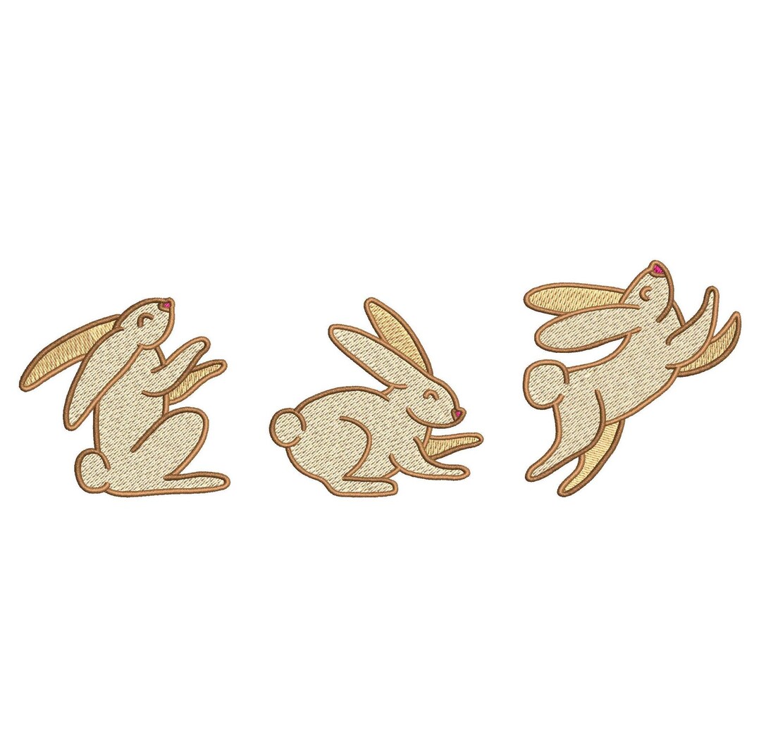 Bunny Hopping Embroidery Design 4 Sizes, Easter Christian Rabbit ...