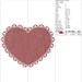 Coquette Heart Shape Embroidery Design 6 Sizes, Valentine Embroidery ...