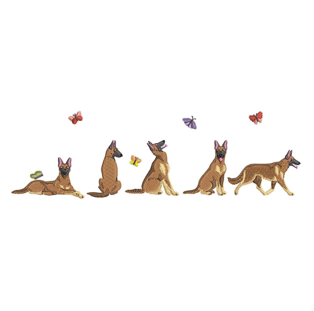 Belgian Malinois Dog Embroidery Design Pes Dst Exp Hus Inb Jef Sew Vp3 ...