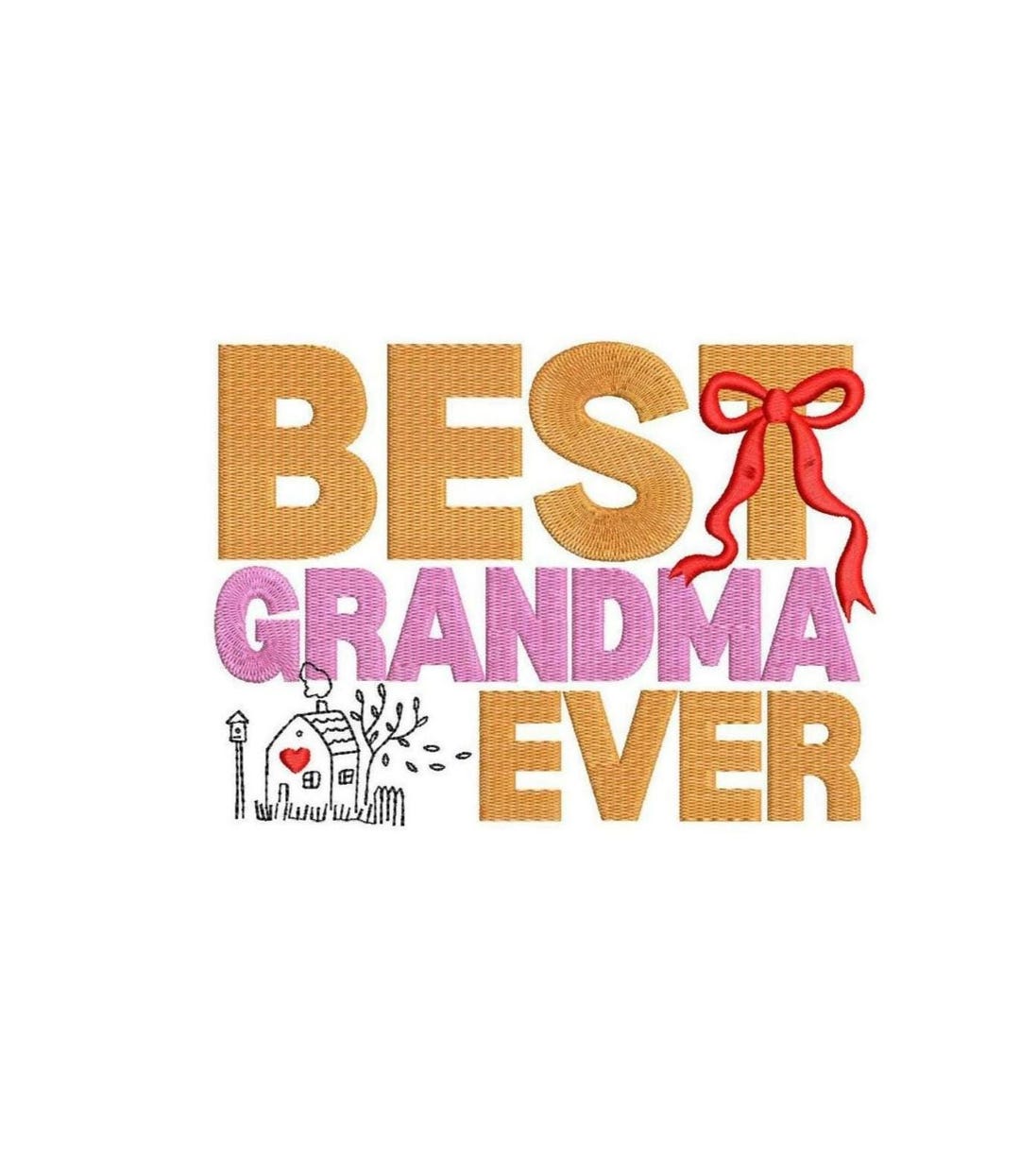 Best Grandma Ever Embroidery Design, Granny Nana Machine Embroidery ...