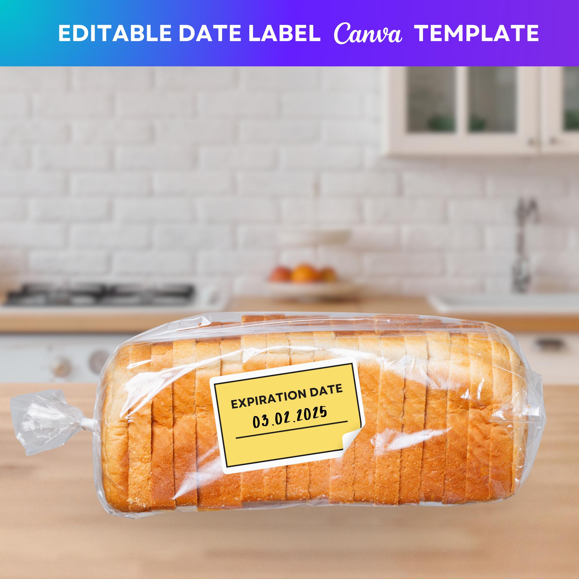 Editable Expiration Date Sticker Template Printable Food Storage Label ...