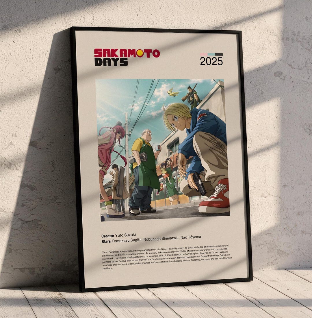 Sakamoto Days Anime Digital Poster Taro Sakamoto Anime Wall Art Manga ...