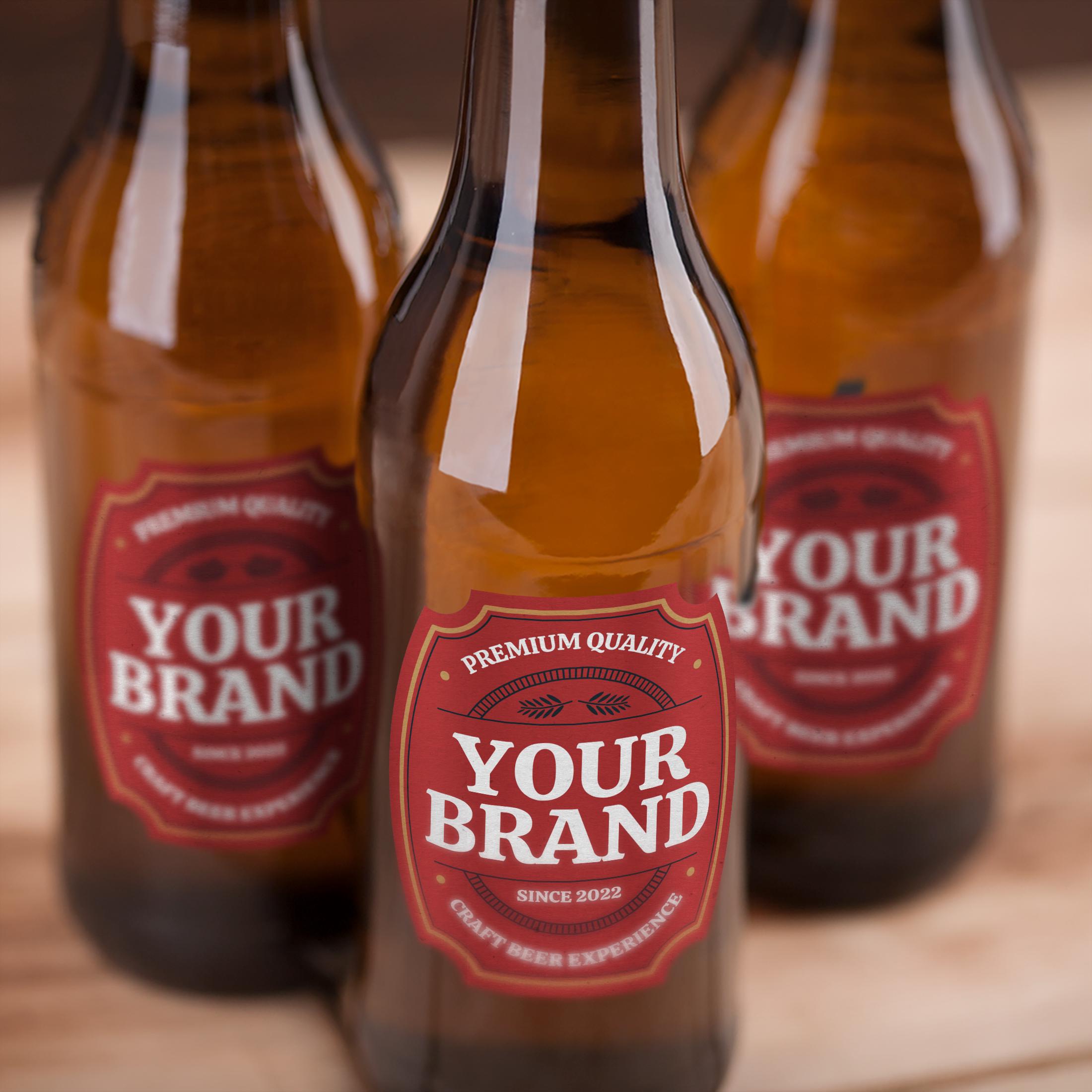 Editable Beer Label Template, Personalized Canva Homebrew Beer Bottle ...