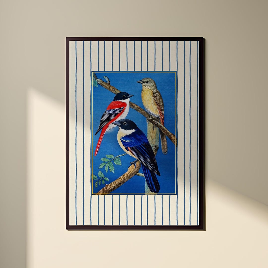Vintage Bird Wall Art Bird Printable Wall Art Digital Download Nature ...