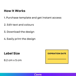 Editable Expiration Date Sticker Template Printable Food Storage Label ...