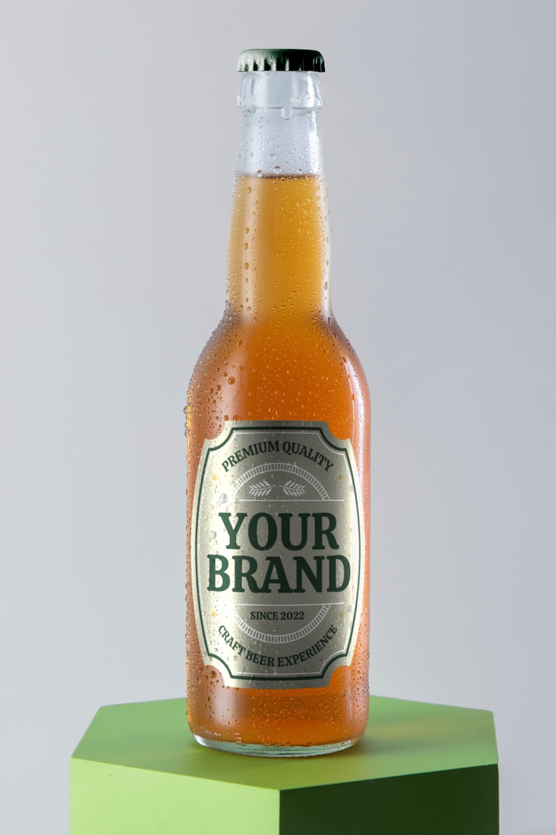 Editable Beer Label Template, Personalized Canva Homebrew Beer Bottle ...