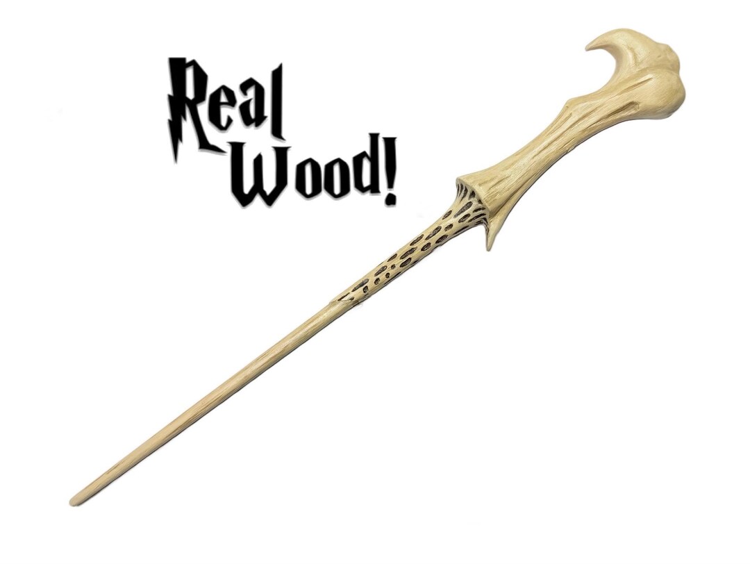 Lord Voldemort Wooden Wand, Hand Carved Real Wood Replica, Harry Potter ...