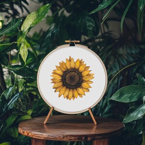 Sunflower Cross Stitch Pattern PDF | Digital Embroidery Design ...