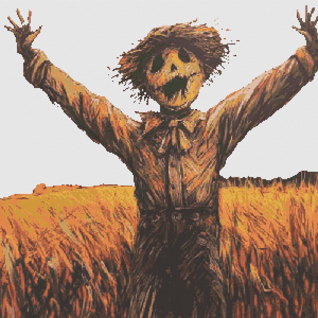 Scarecrow Halloween Cross Stitch Pattern - Fall Decor PDF - Digital ...
