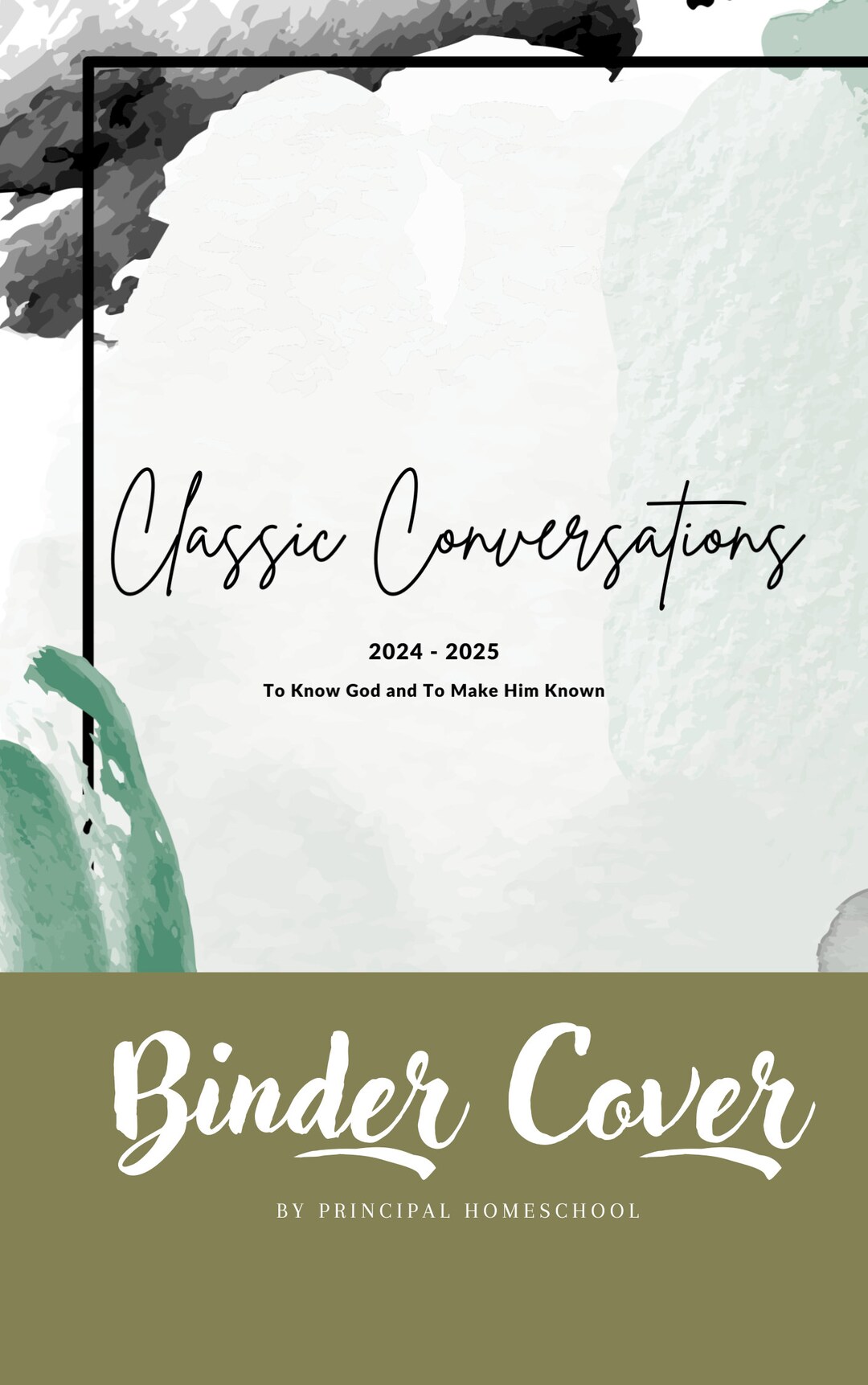 DIGITAL DOWNLOAD - Classic Conversations Binder Cover - Homeschool - Etsy