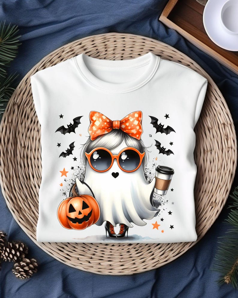 Cute Ghost Halloween PNG, Sublimation Design, Digital Design, Holiday PNG, Instant Download - Etsy