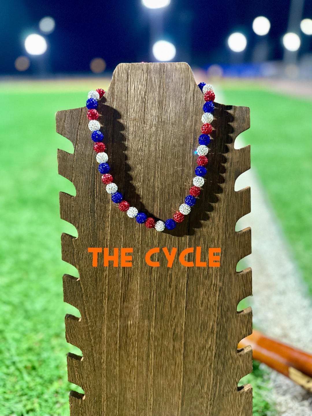 Custom Rhinestone Necklaces, Baseball Drip, Sparkled Beaded Necklaces ...