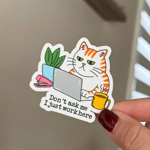 10 Funny Work Sticker Bundle, Sarcastic but Cute Office Humor Stickers ...