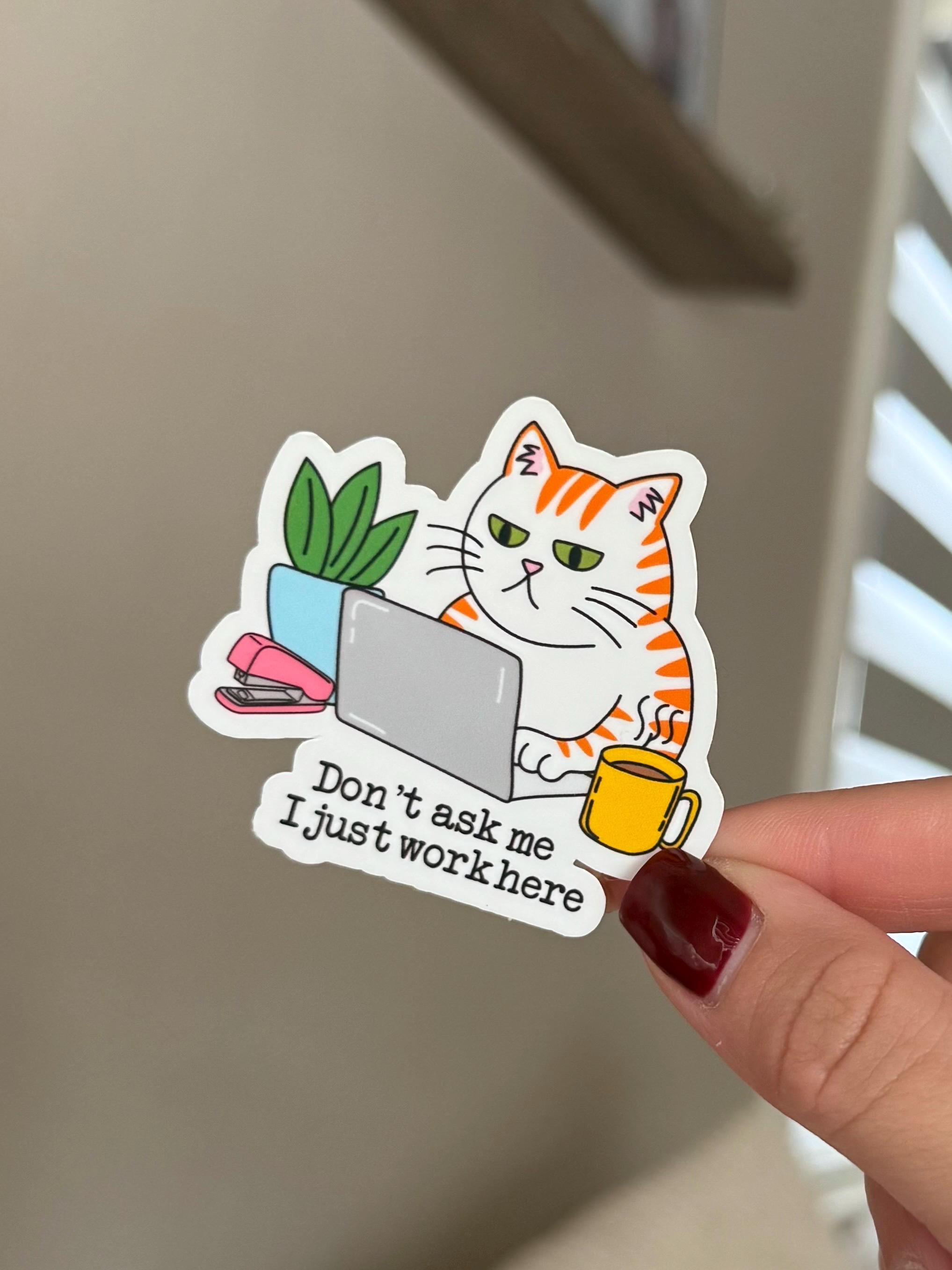 10 Funny Work Sticker Bundle, Sarcastic but Cute Office Humor Stickers ...