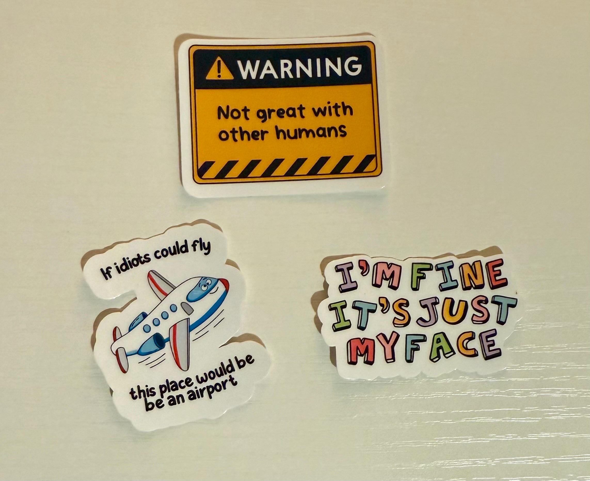 10 Funny Work Sticker Bundle, Sarcastic but Cute Office Humor Stickers ...